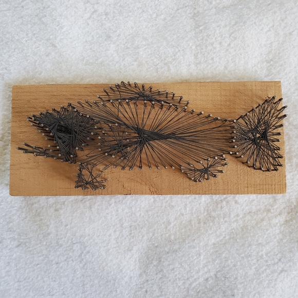 Hand Crafted | Accents | Vintage 97s String Art Fish | Poshmark